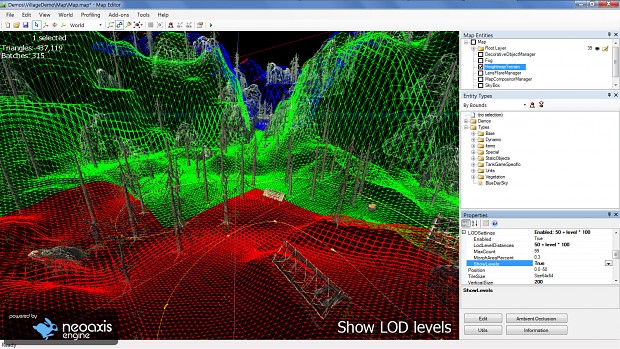 Heightmap terrain - show LOD levels image - NeoAxis 3D Engine - IndieDB