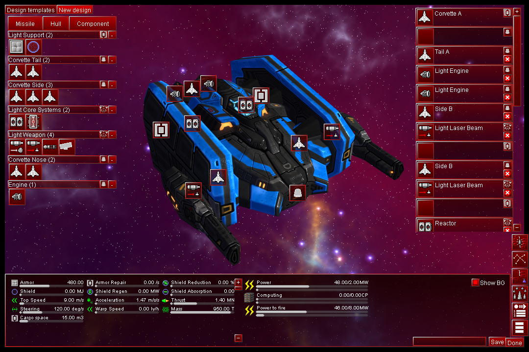 Corvette Ship Customization news - Deep Space Settlement - IndieDB