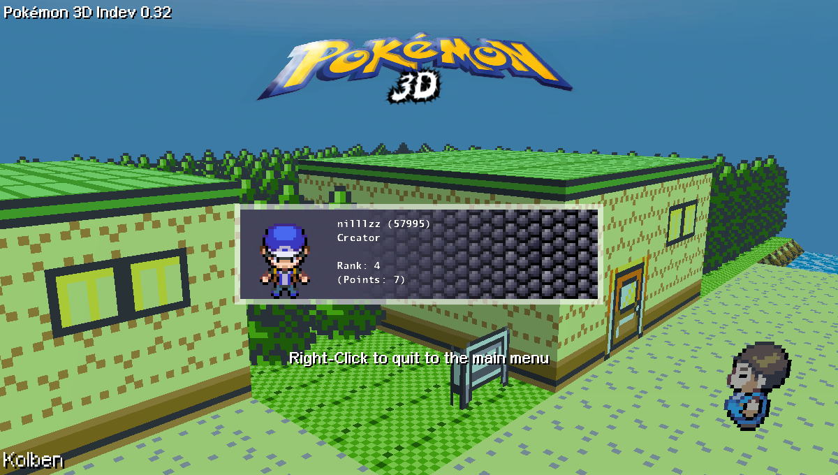 Pokémon3D version 0.32 news - IndieDB