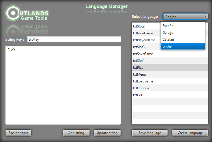 Language Manager Tool to be released soon news - Outlands - IndieDB