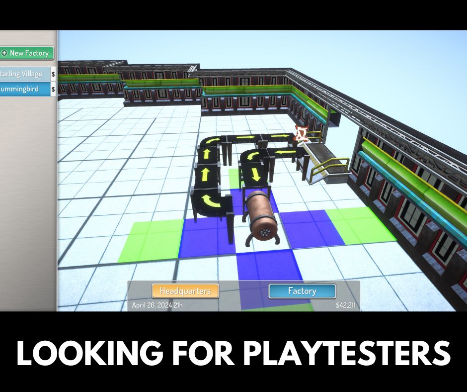 Looking for PlayTesters to shape our factory automation game Vultures ...