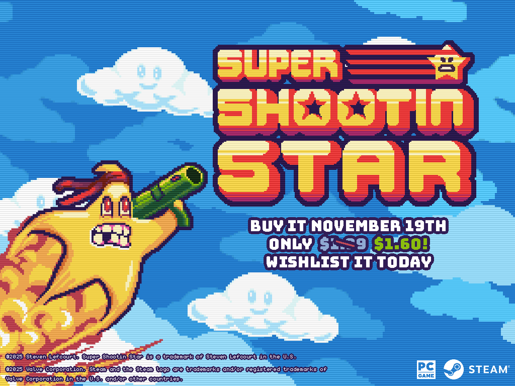 Retro, arcade game Super Shootin Star has released! news - IndieDB