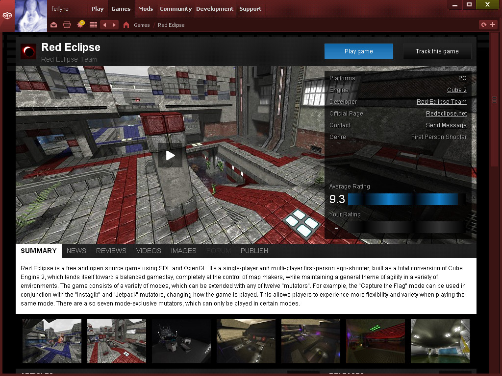 A new red theme for Desura app news - IndieDB