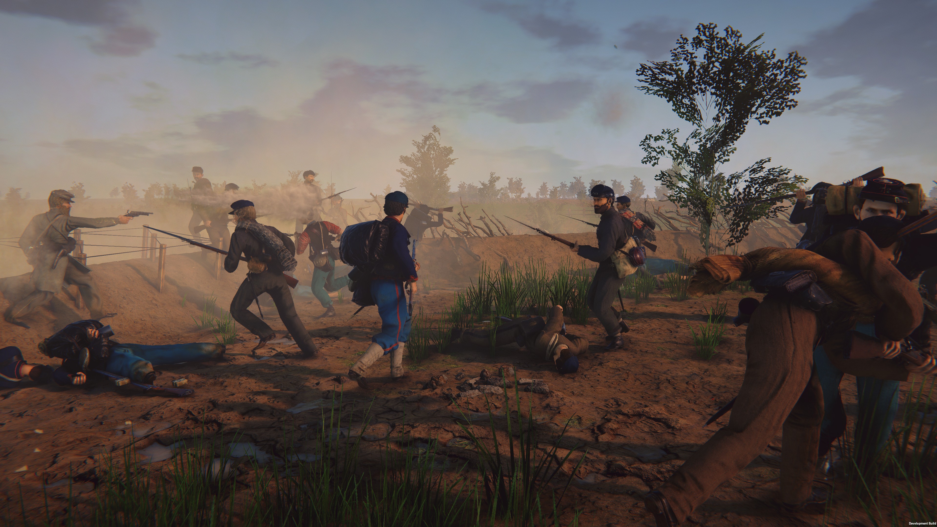Fix Bayonets! Confederates charging Union Rifle Pits. image - Battle ...