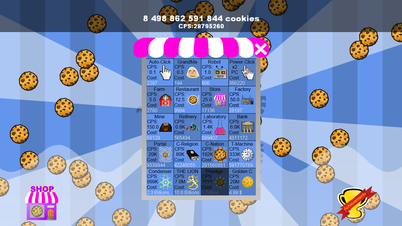 Some in-game screenshots image - Cookie Clicker - IndieDB