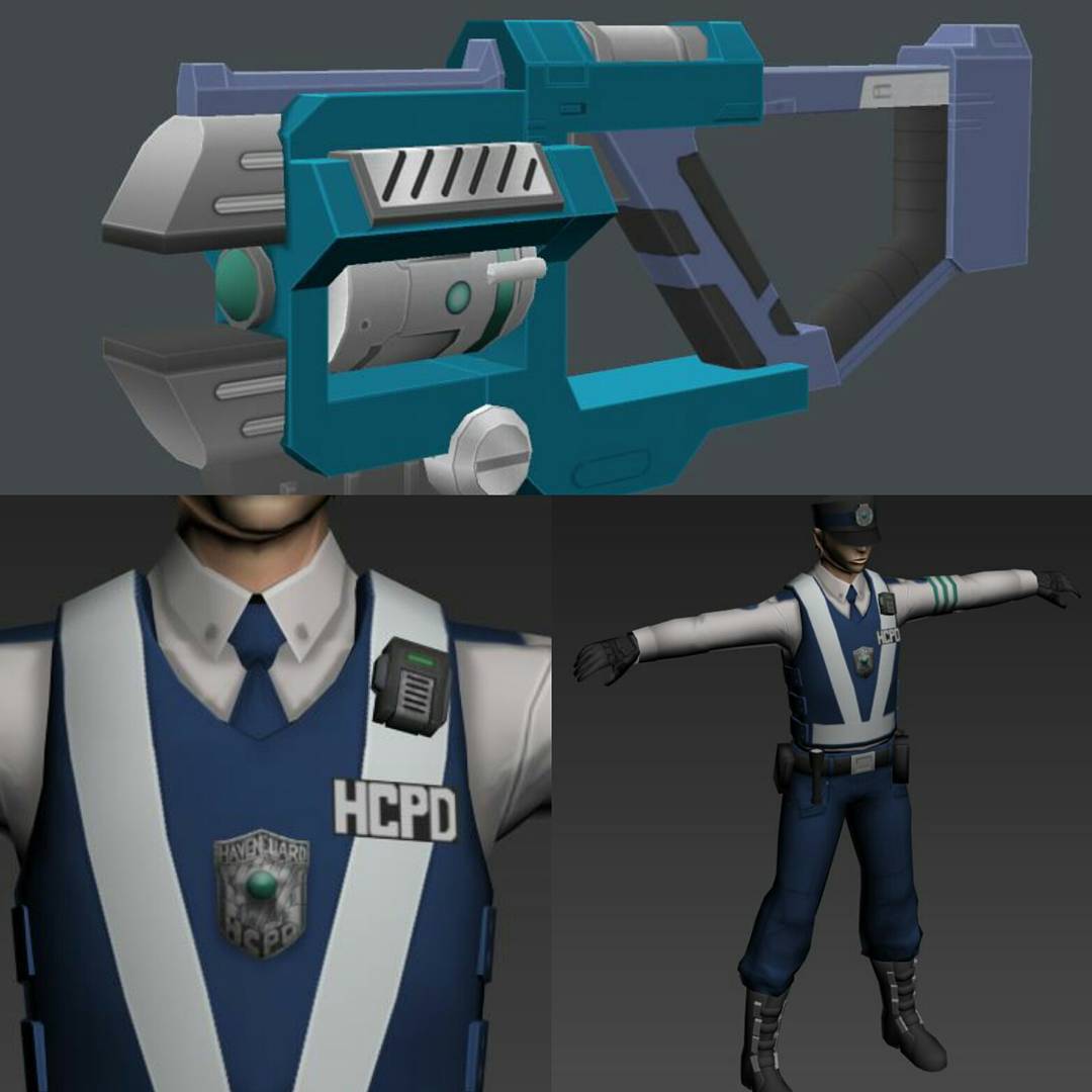 WIP Wednesday - HCPD Officer and Buster Gun image - Project Grand Vault ...
