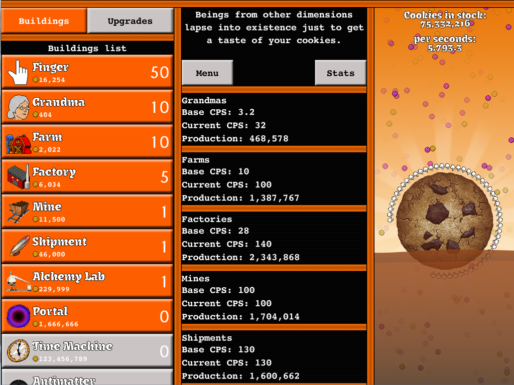 Cookie tap in-game screenshots image - IndieDB