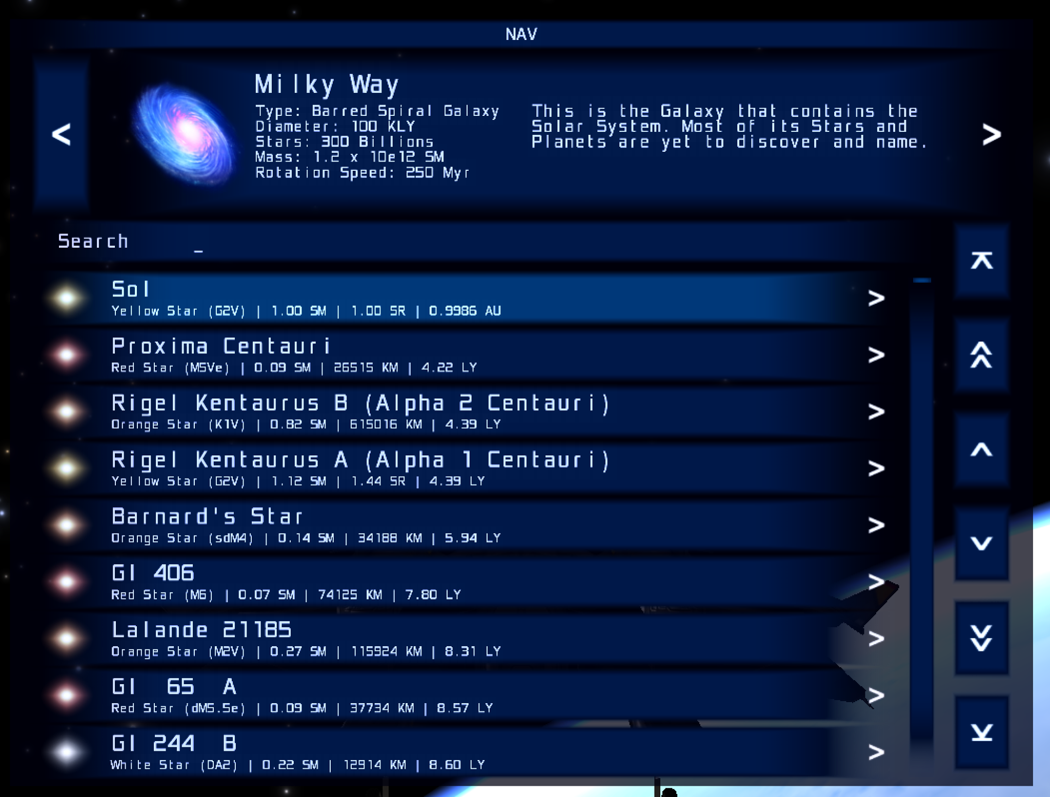 Navigation Screen image - Univoyager - IndieDB