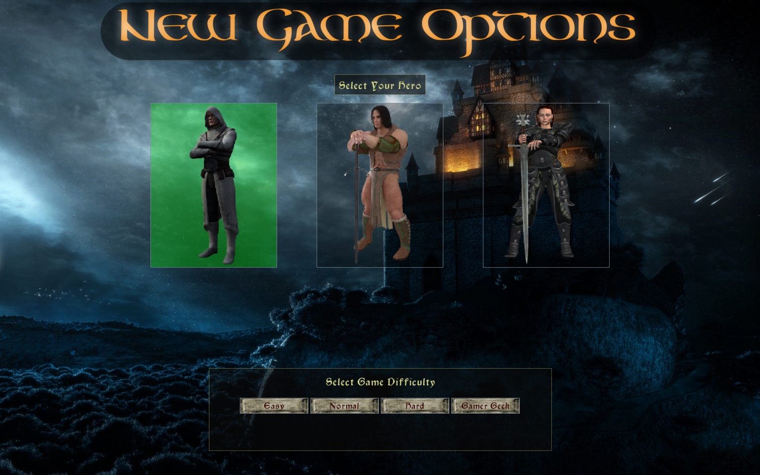 Title Screen, Achievements and New Game Options image - Lord of the ...
