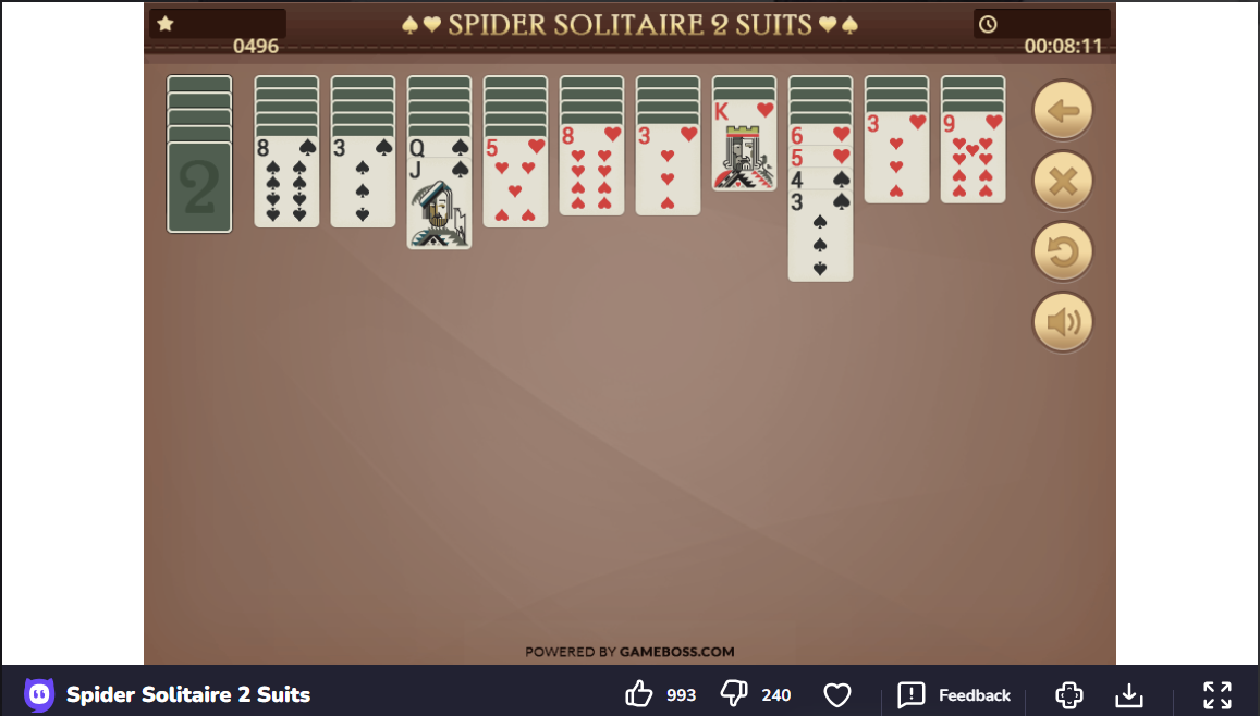 Image 4 - Spider Solitaire 2 Suits - IndieDB