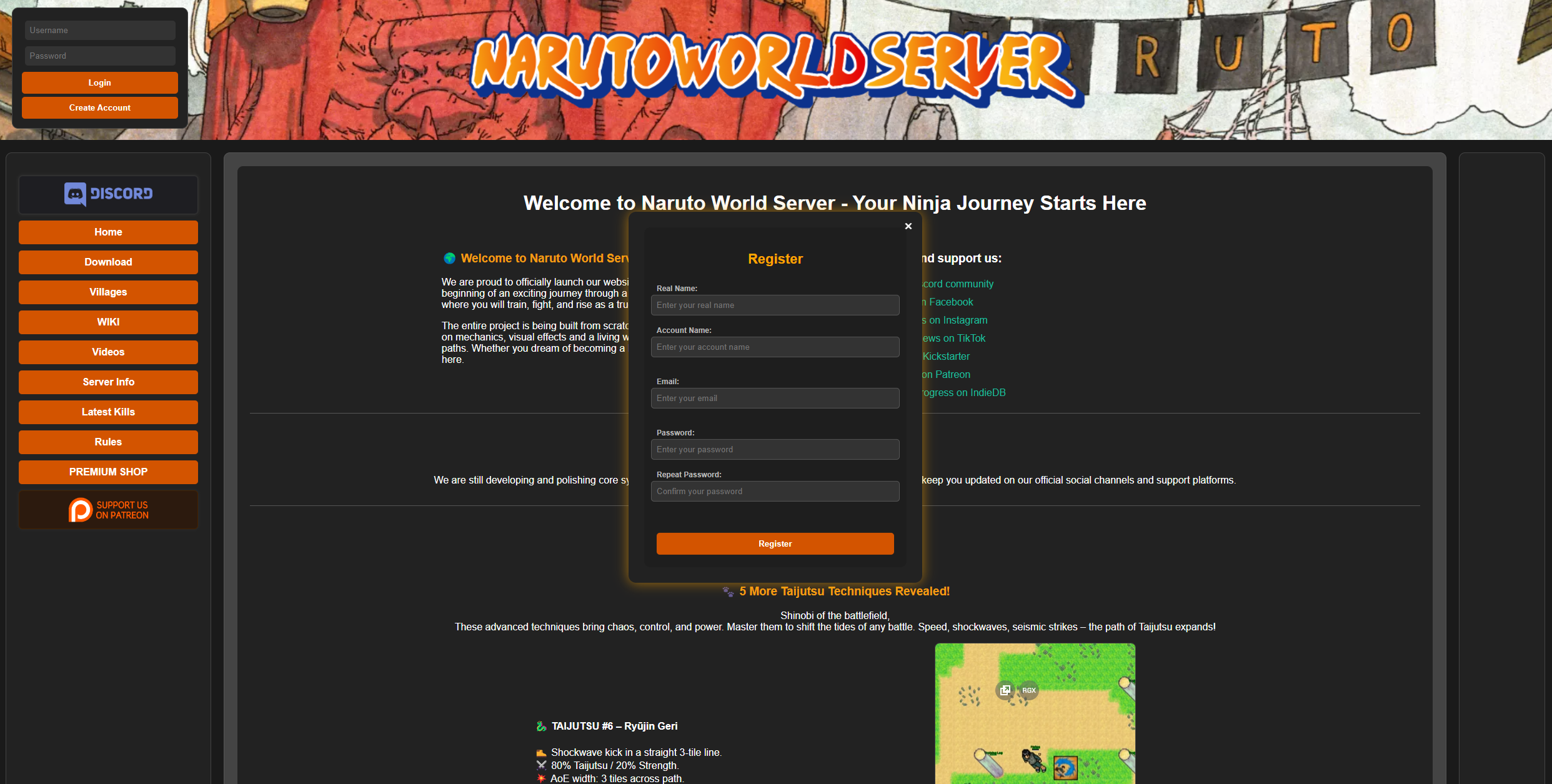 WEBSITE image - Naruto World Server - IndieDB
