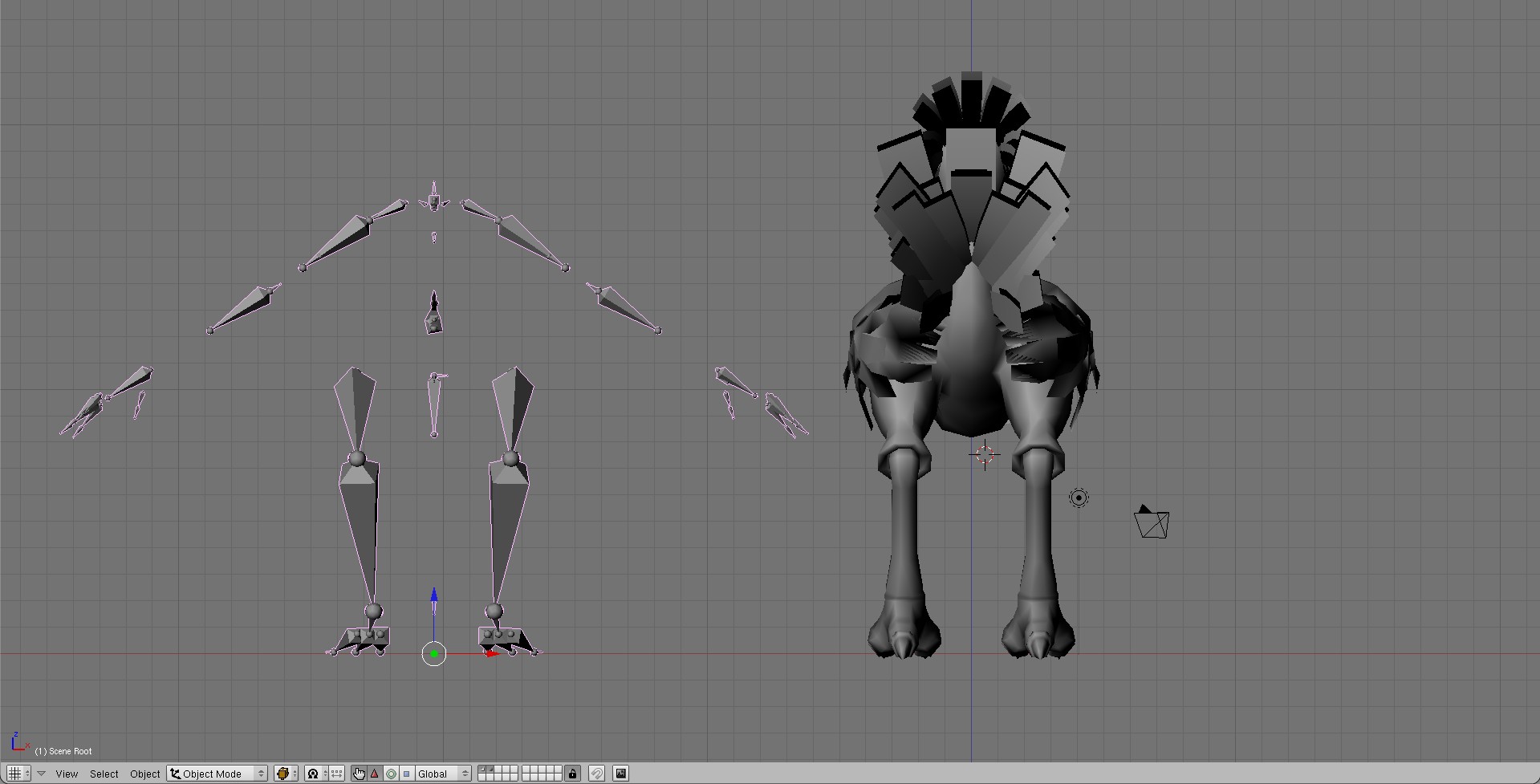 Chocobo Modelling Skeleton Rigging image - Neomonkeus - IndieDB