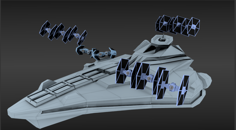 Vigil Class Corvette (untextured) and TIE's image - eori - IndieDB