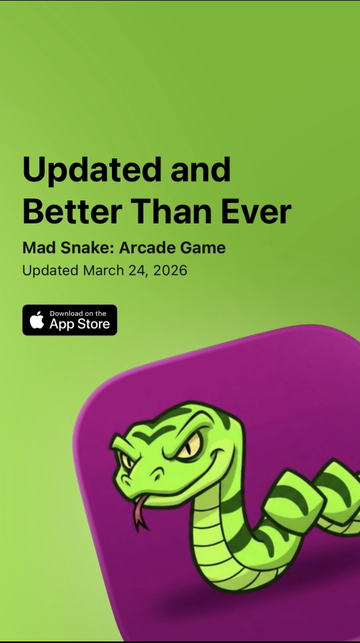 Mad Snake v1.2 is now available on the App Store news - ModDB